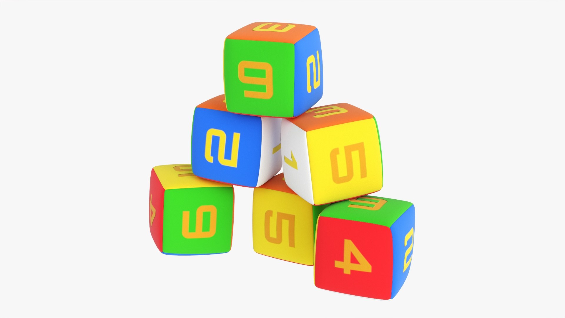 Baby Cubes Soft With Numbers 02 3D Model - TurboSquid 1738733