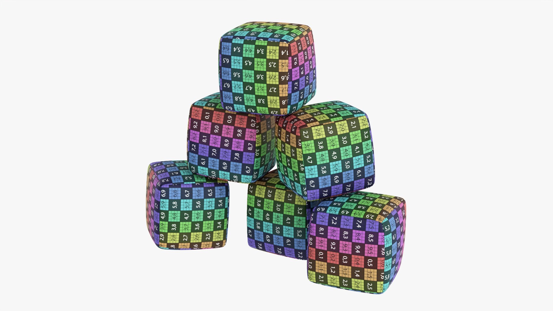 Baby Cubes Soft With Numbers 02 3D Model - TurboSquid 1738733