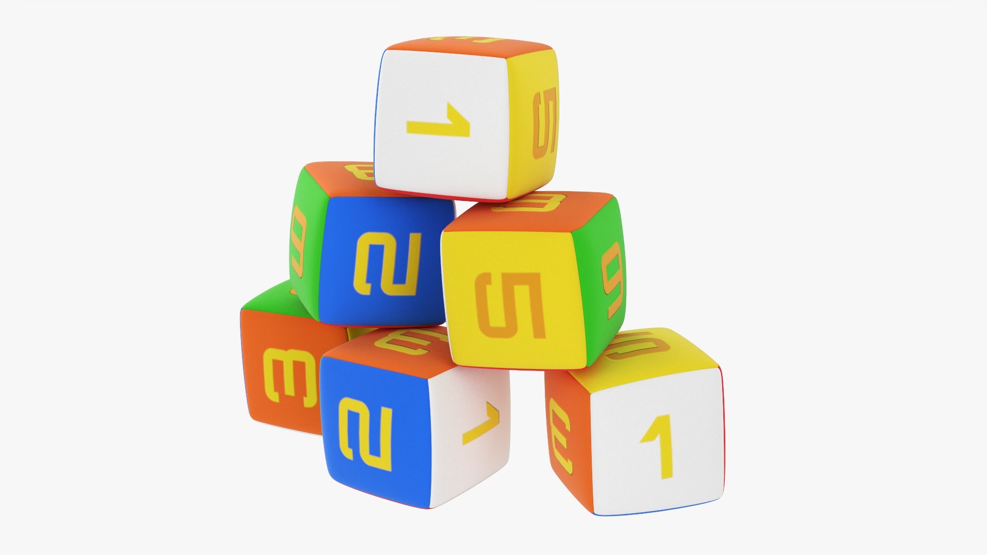 Baby Cubes Soft With Numbers 02 3D Model - TurboSquid 1738733