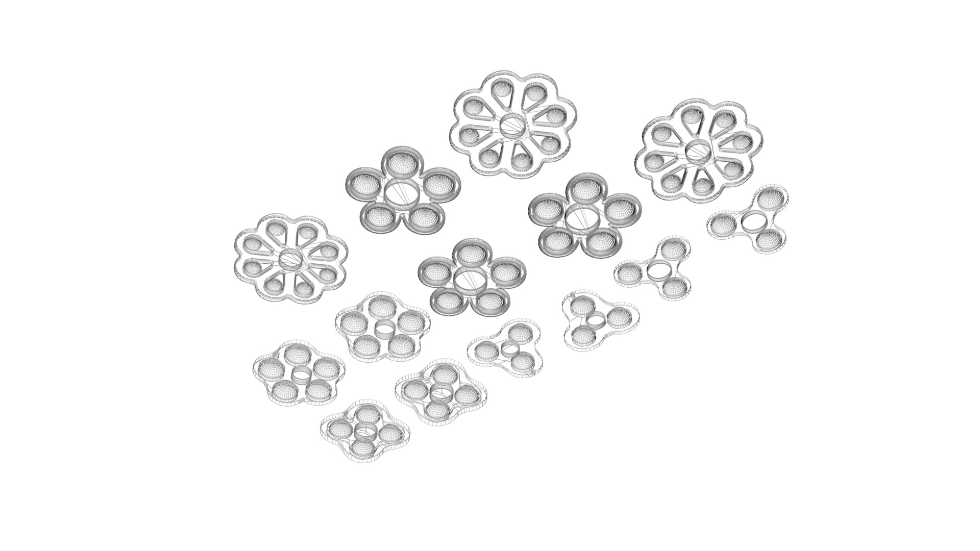 Spinner Simple Dimples Set 3D model - TurboSquid 1764757