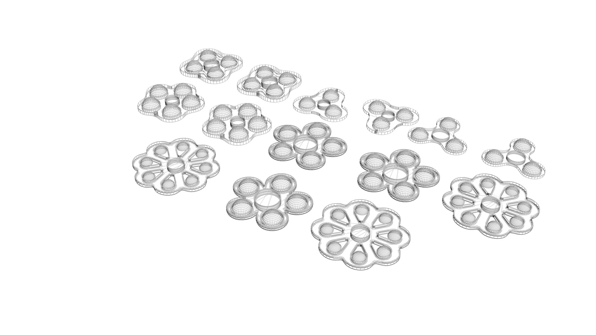 Spinner Simple Dimples Set 3D model - TurboSquid 1764757