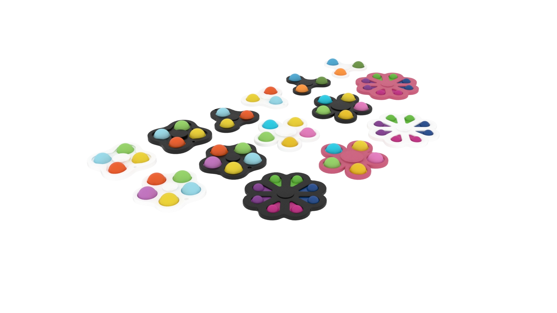 Spinner Simple Dimples Set 3D model - TurboSquid 1764757