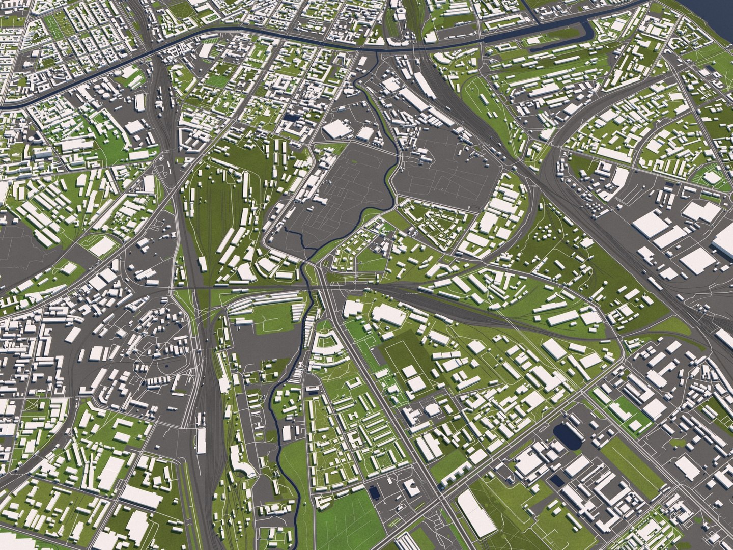 3D Buildings Houses Maps Model - TurboSquid 1549869