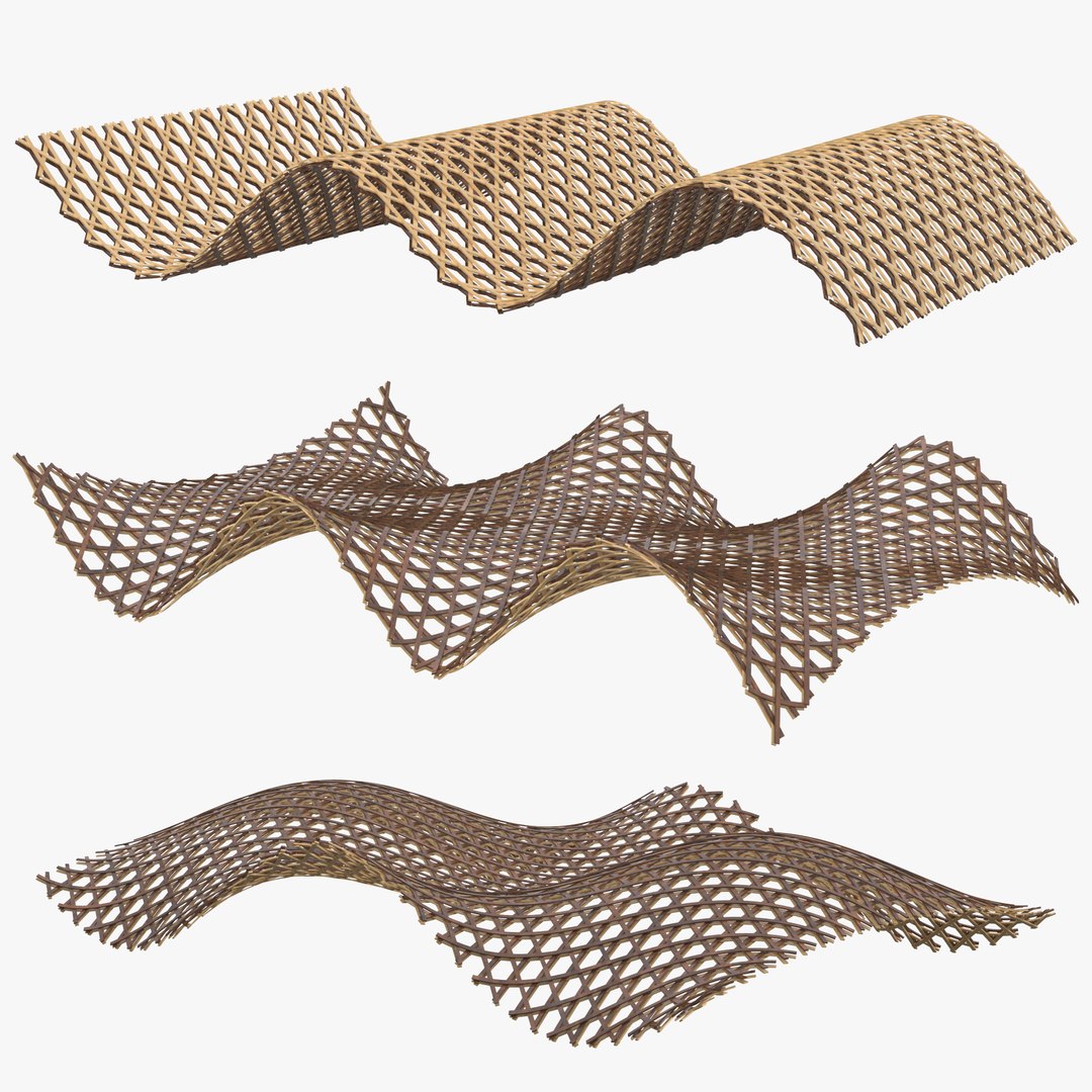 Parametric Woven Wood Structures Set 3D - TurboSquid 2423915