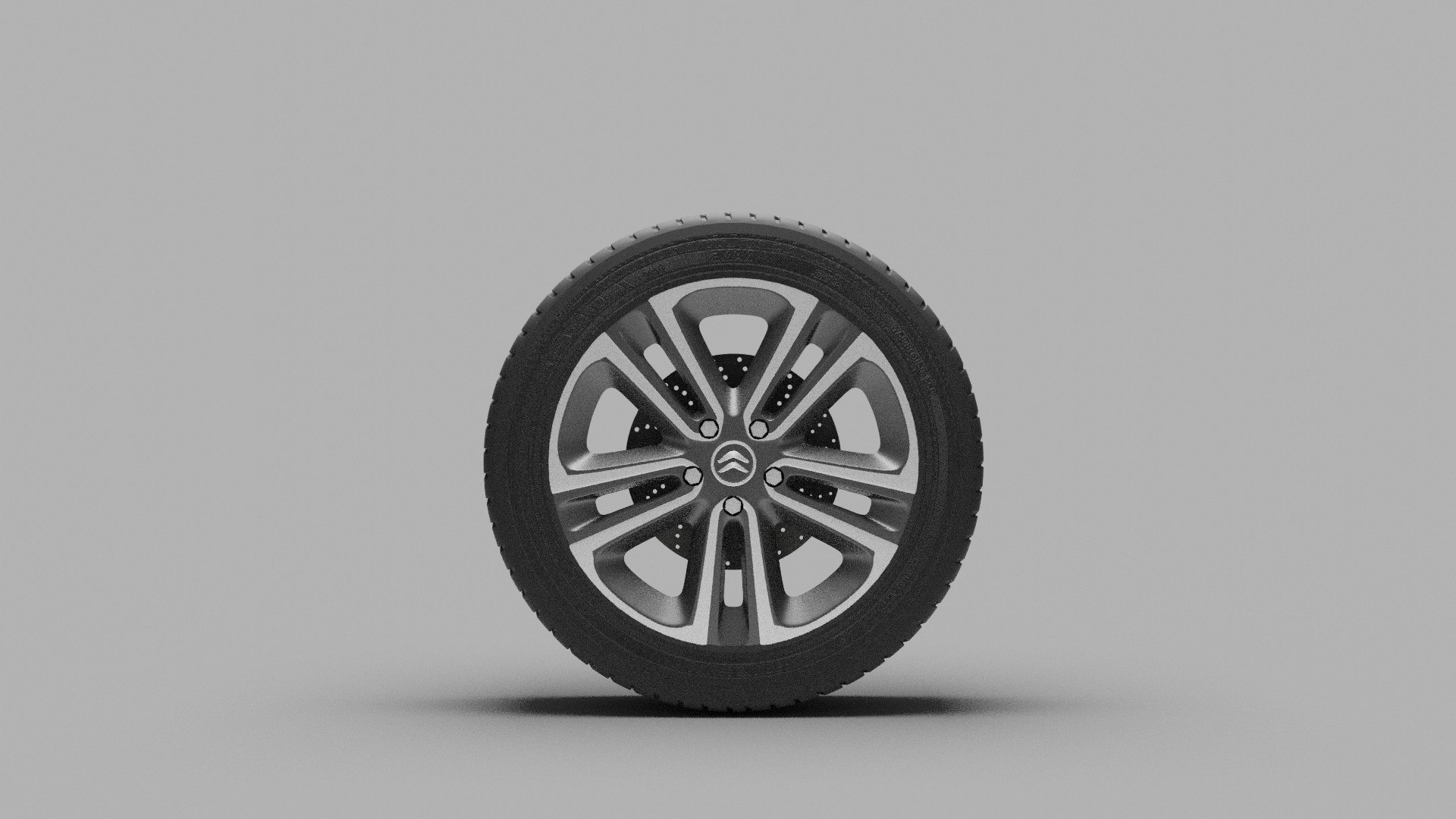 3D Car Citroen Wheel With Rim - TurboSquid 2145997