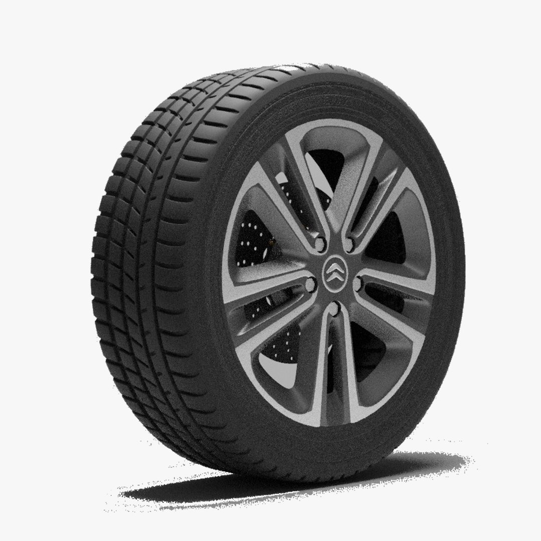 3D Car Citroen Wheel With Rim - TurboSquid 2145997