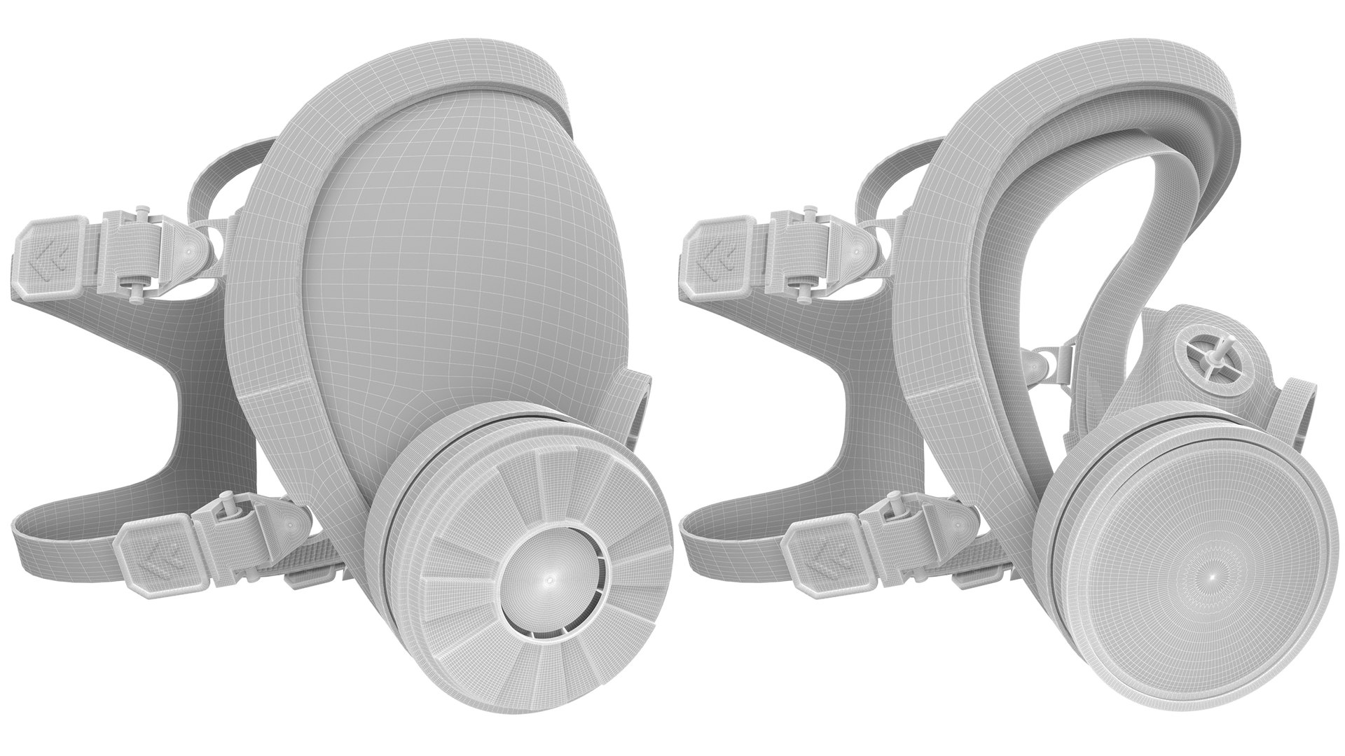3D Full Face Respirator Mask Model - TurboSquid 2211269