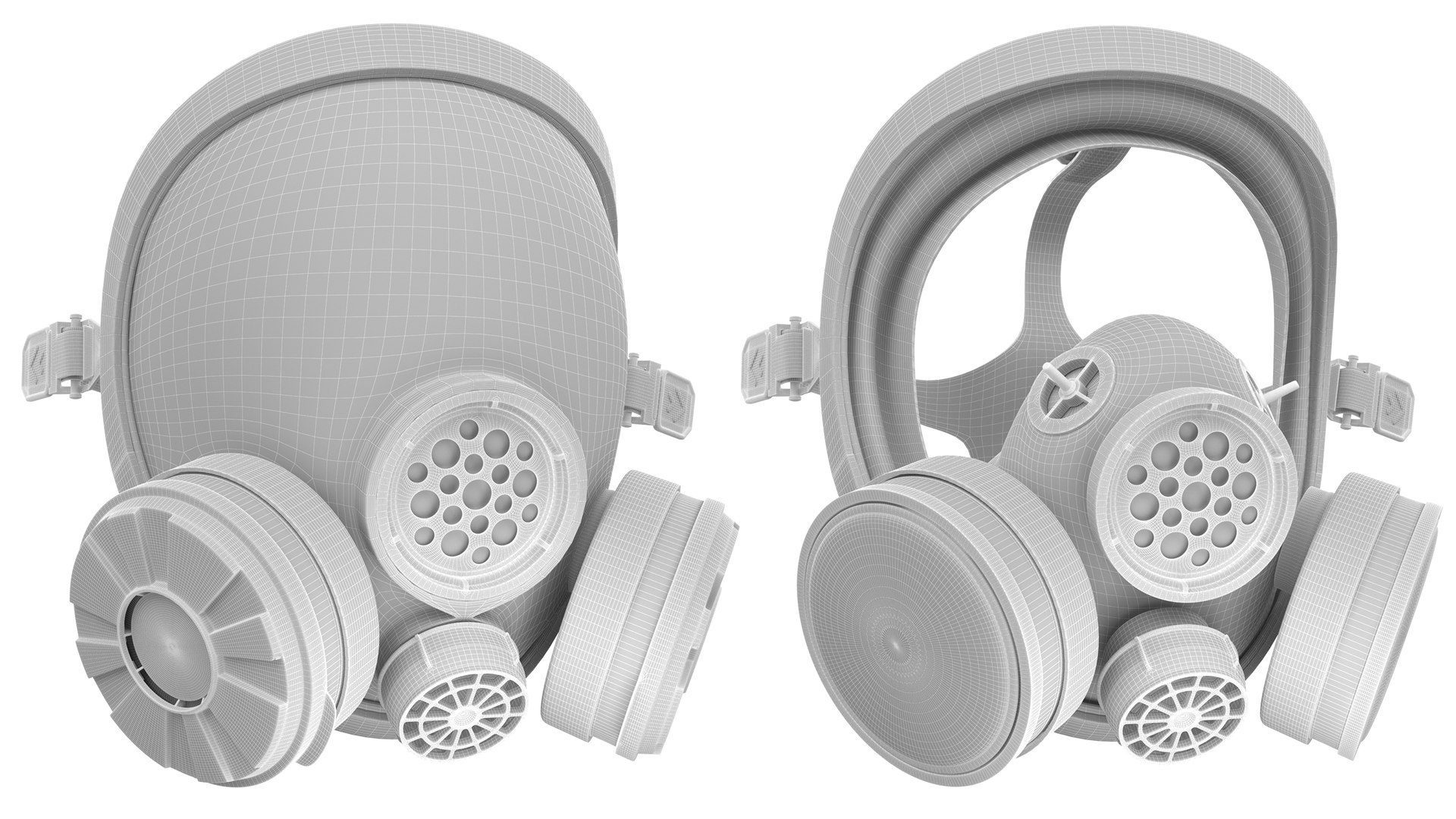 3D Full Face Respirator Mask Model - TurboSquid 2211269