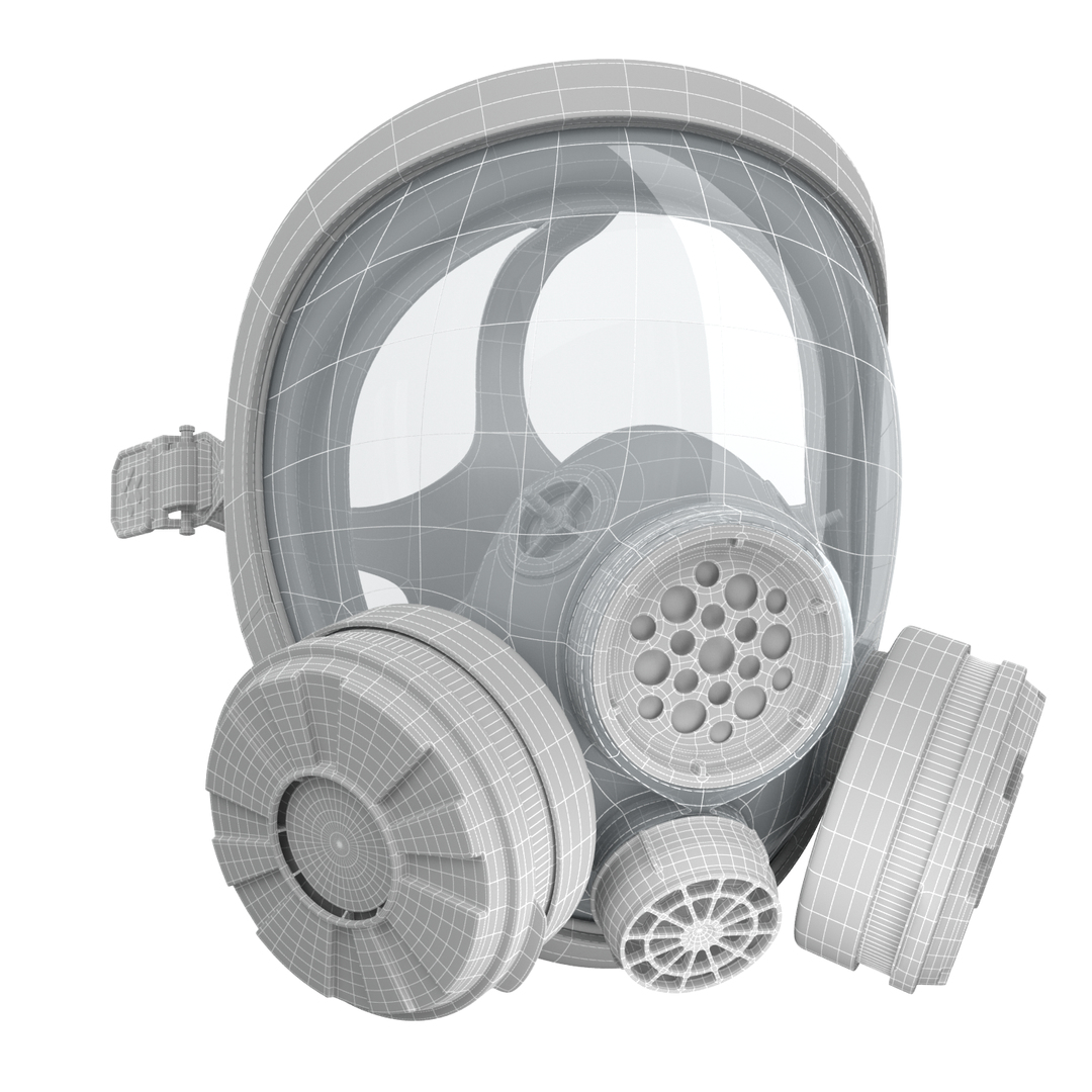3D Full Face Respirator Mask Model - TurboSquid 2211269