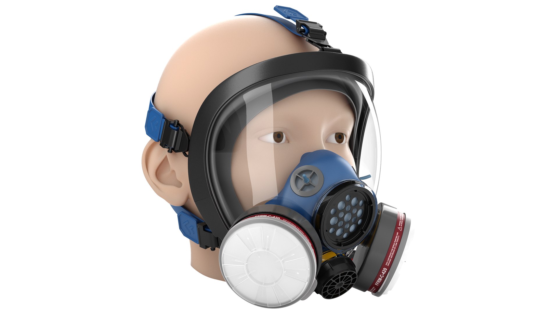 3D Full Face Respirator Mask Model - TurboSquid 2211269