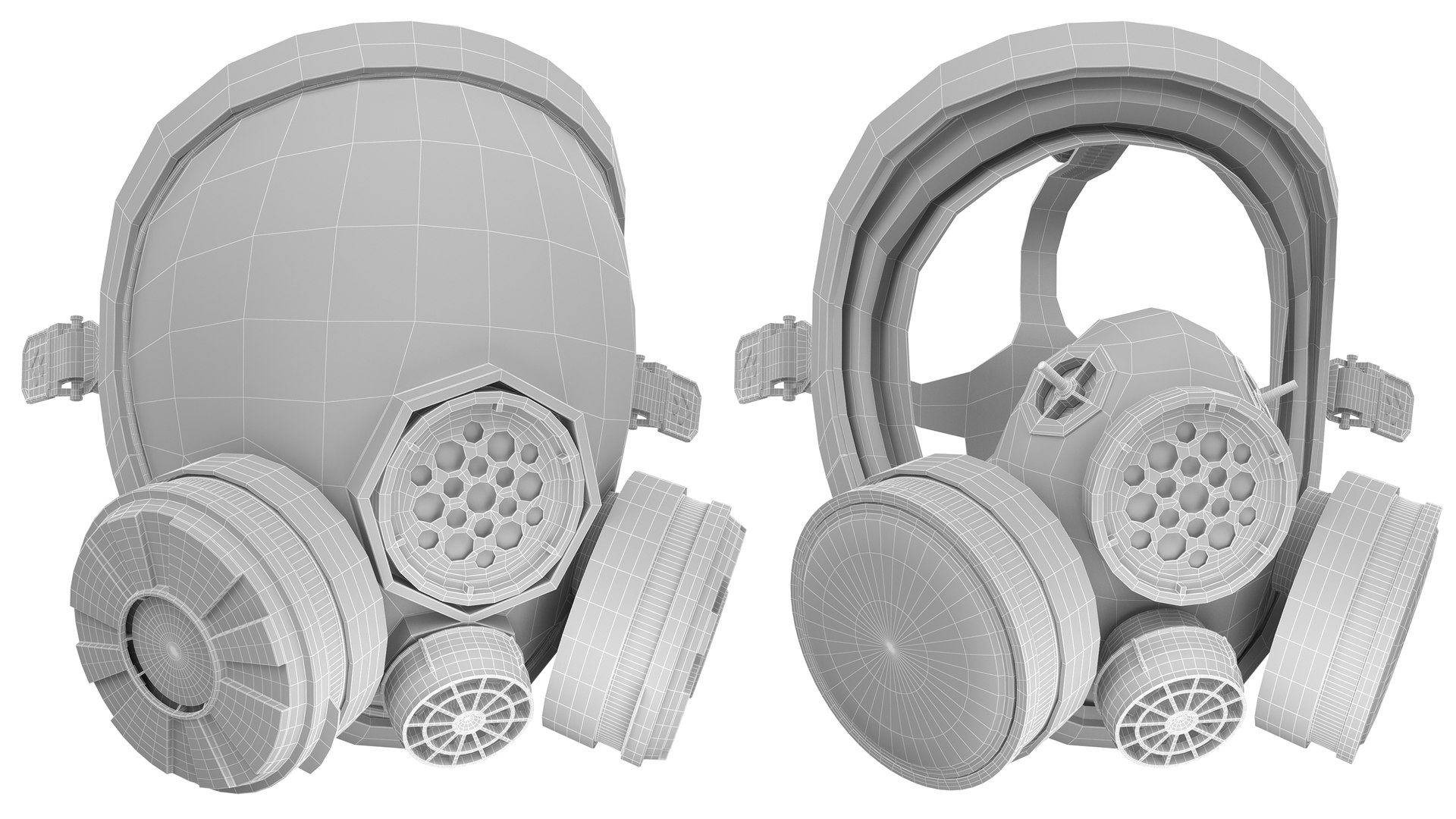 3D Full Face Respirator Mask Model - TurboSquid 2211269