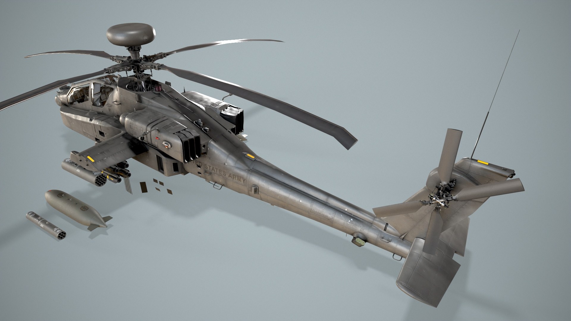 3D Apache AH-64D US Army Static - TurboSquid 2064044