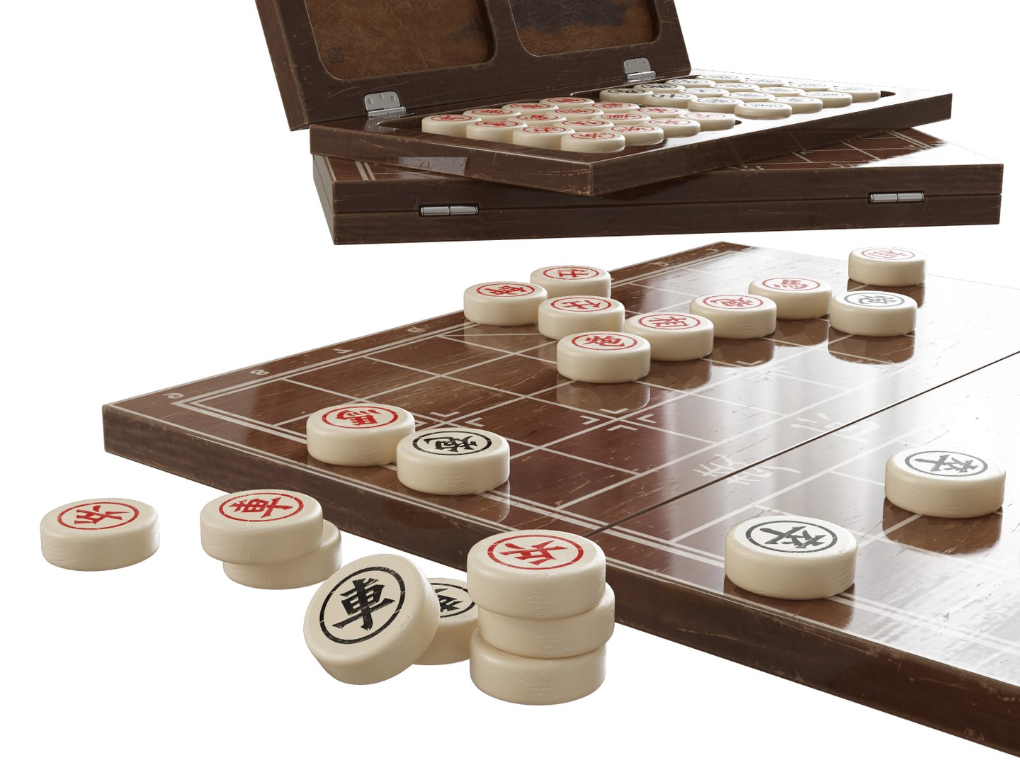 3ds Max Xiangqi Board Games