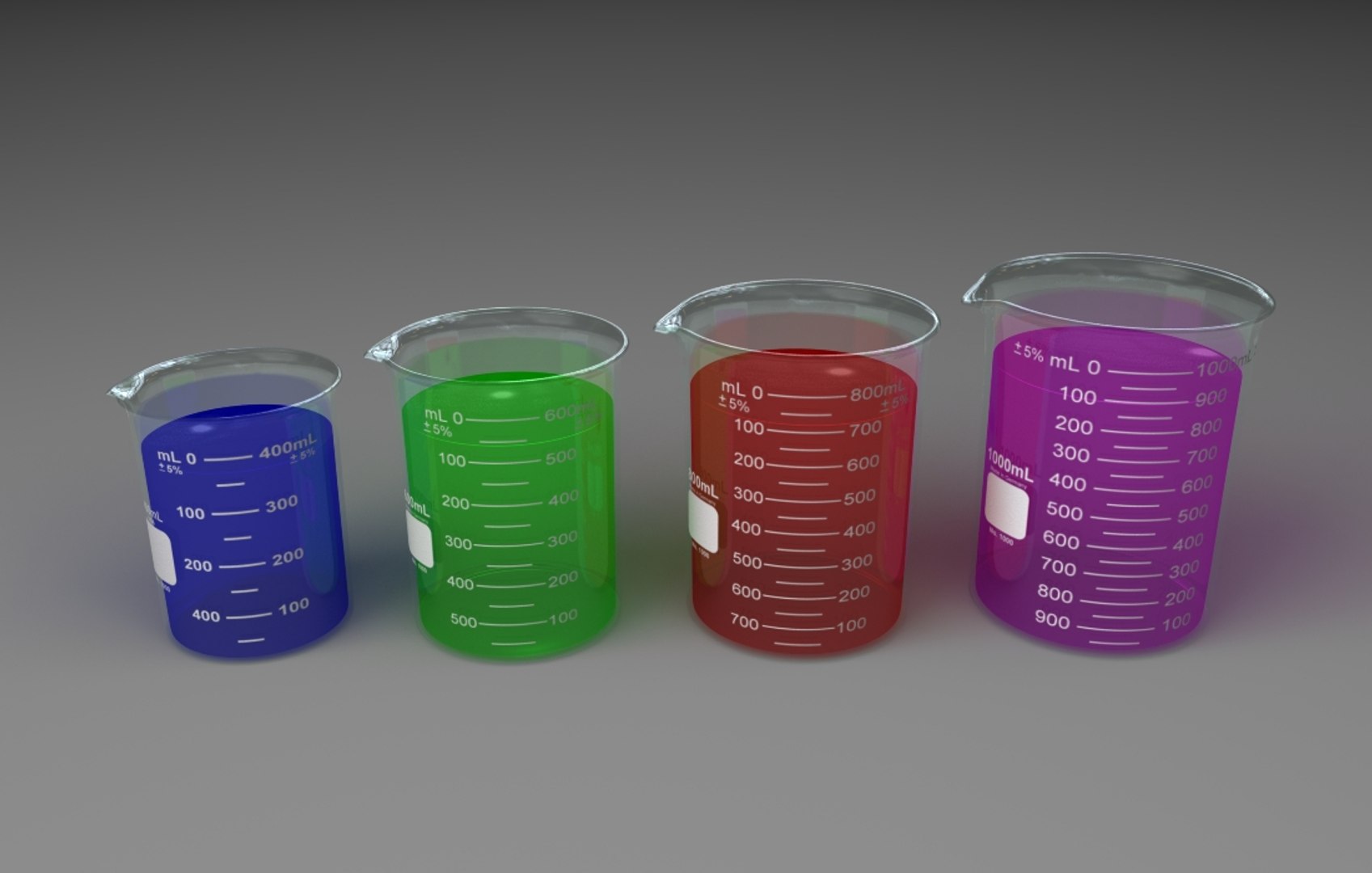 lwo lab beakers 400ml 600ml