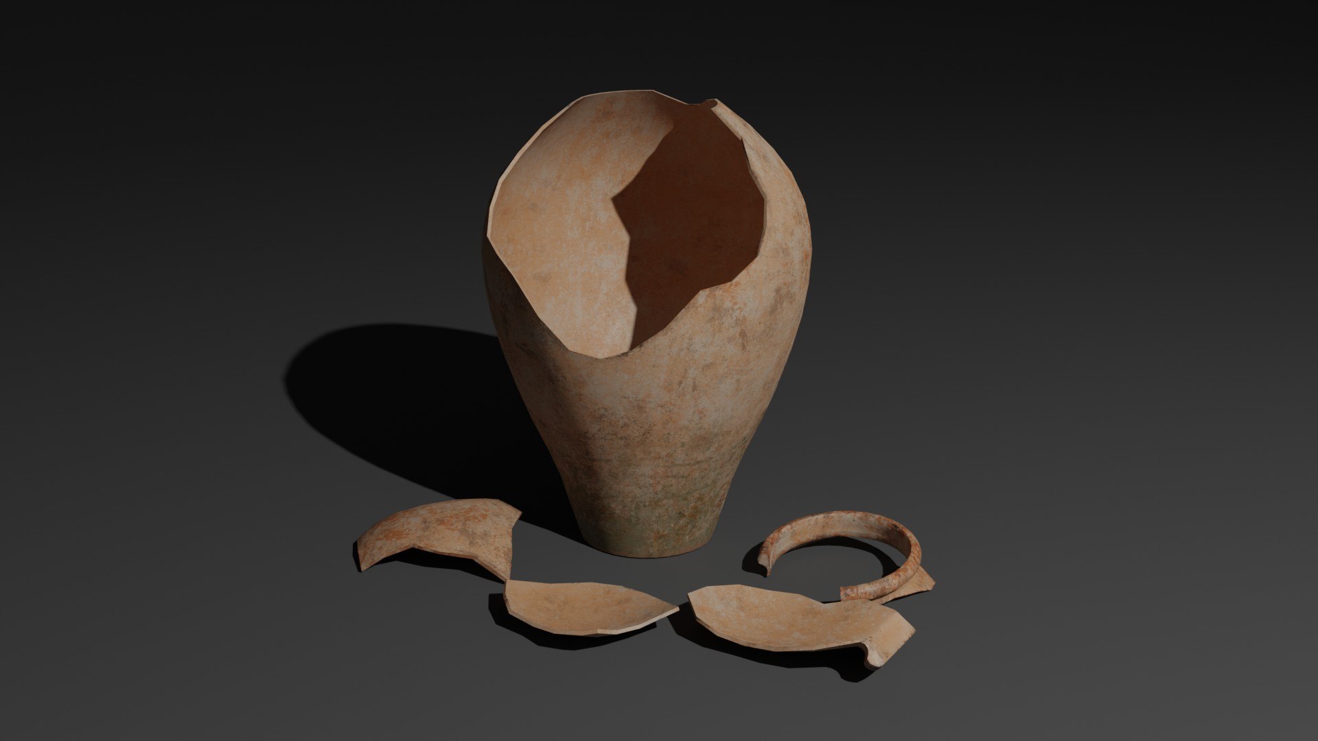 3D Terracotta Vase - Pot - Damaged - TurboSquid 1888204