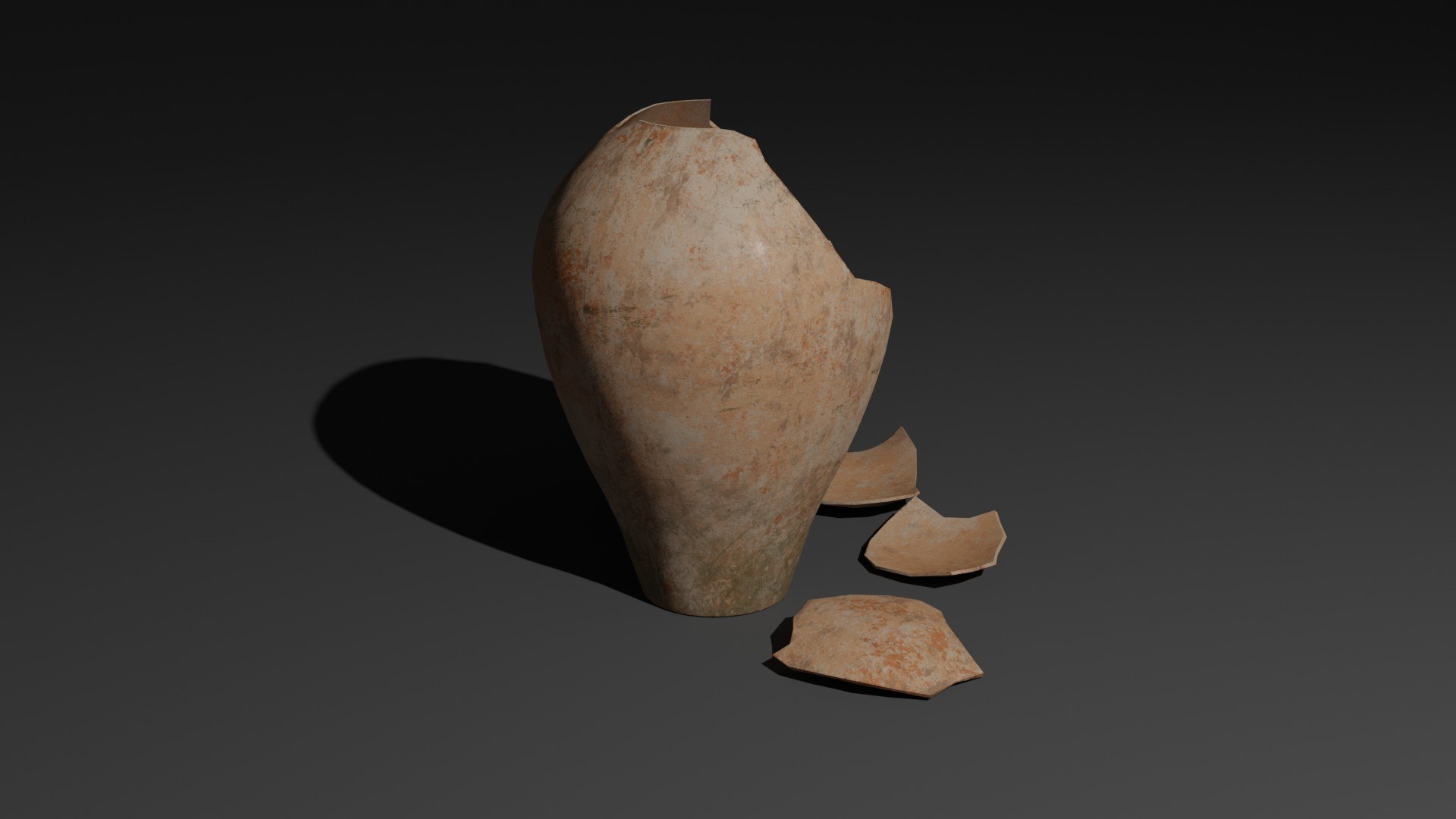 3D Terracotta Vase - Pot - Damaged - TurboSquid 1888204