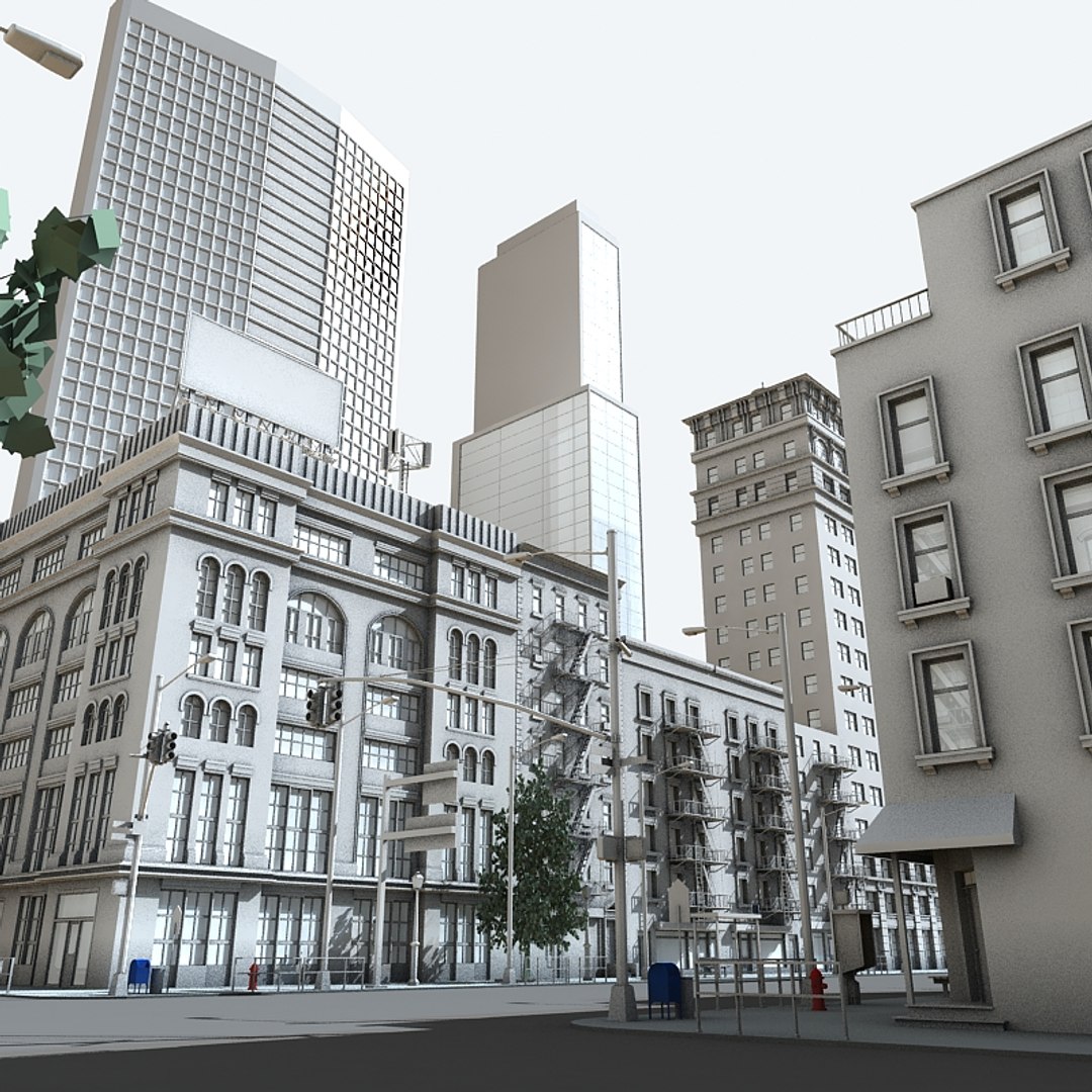 City Block 3d Model