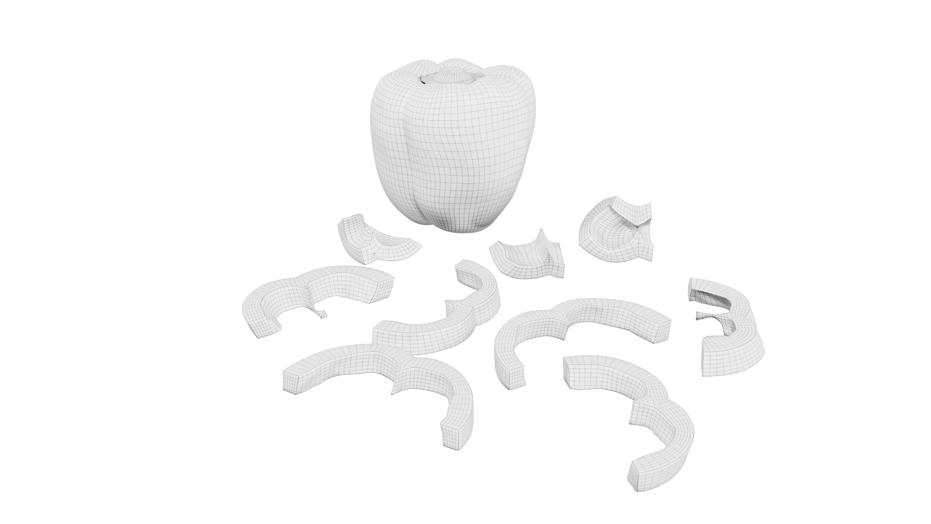 3D Model Chopped Pepper - TurboSquid 2210780