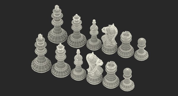 3D model wooden chess pieces figures - TurboSquid 1345746