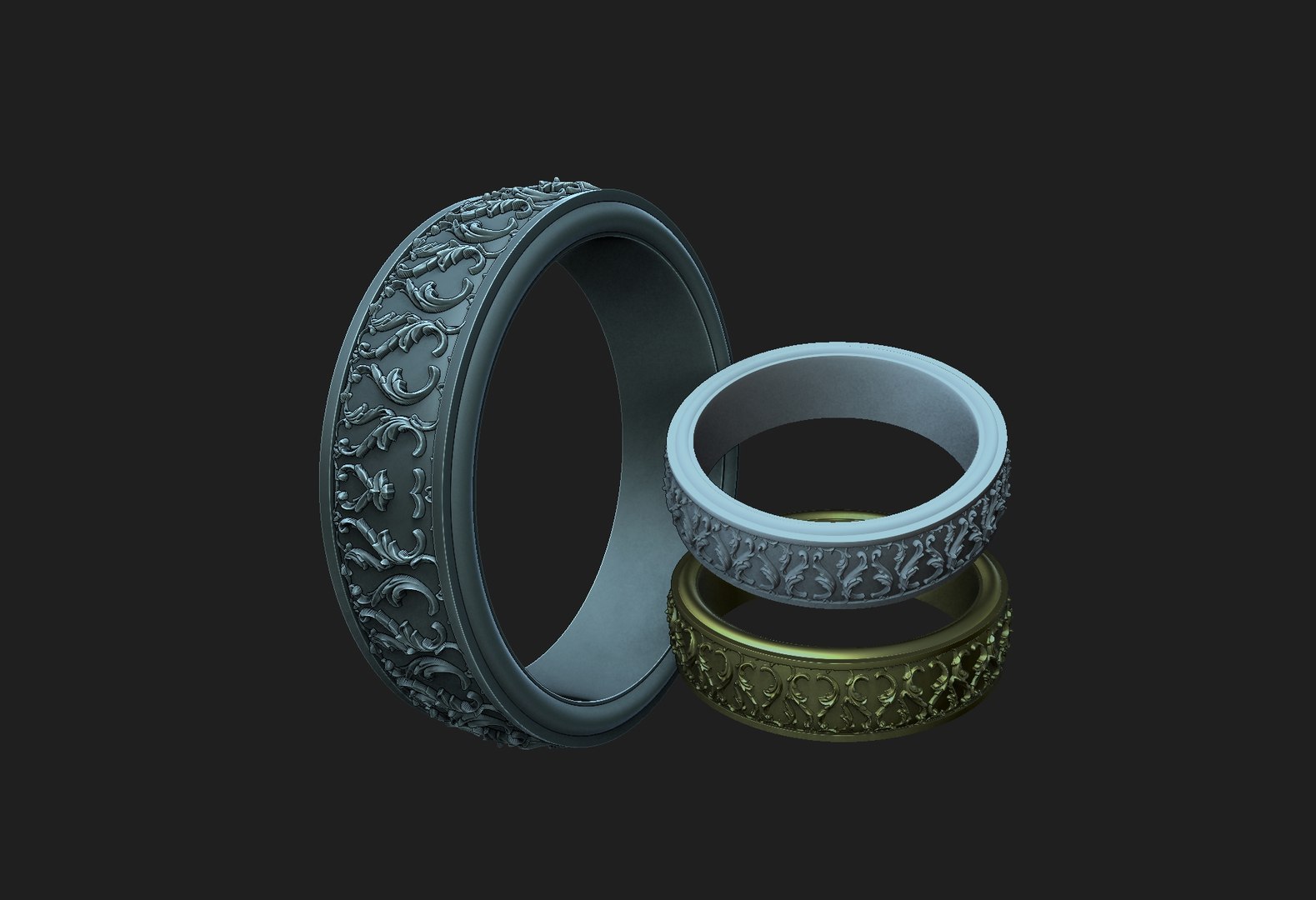 Ornamental ring 3D model - TurboSquid 2144210