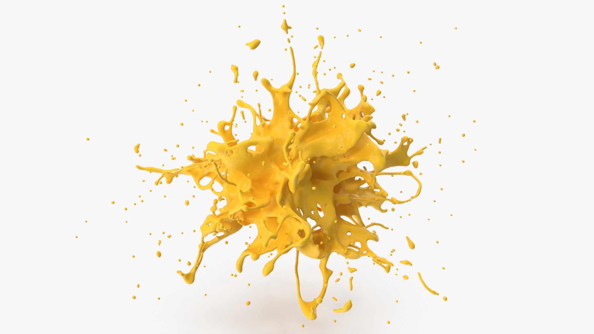 Yellow Splash 17 model - TurboSquid 1872483