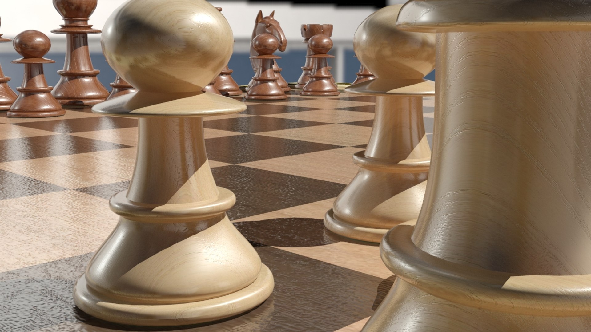 3d Chess Chess-men Model