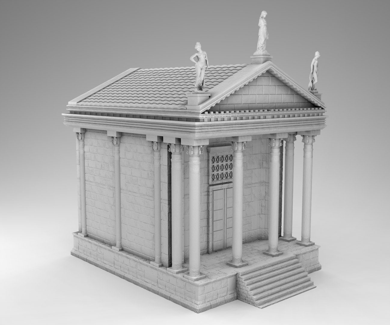 3D Greek Ancient Temple Model - TurboSquid 1687425