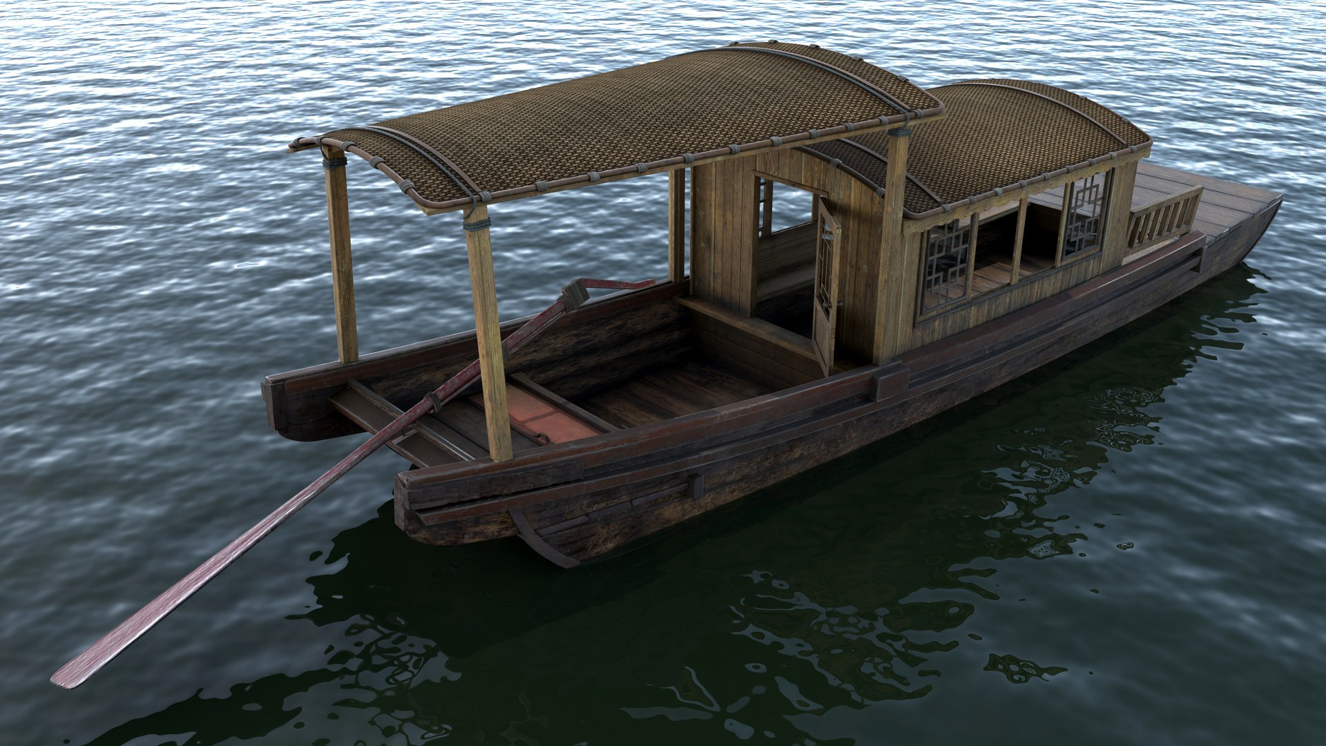 Old Traditional Chinese Boats Collection model - TurboSquid 1815646