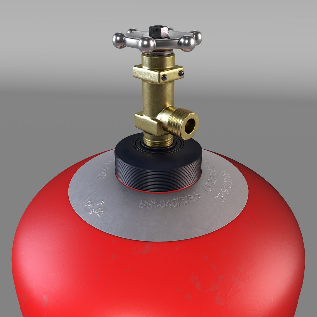 Red Propane Gas Cylinder 3D - TurboSquid 1591205