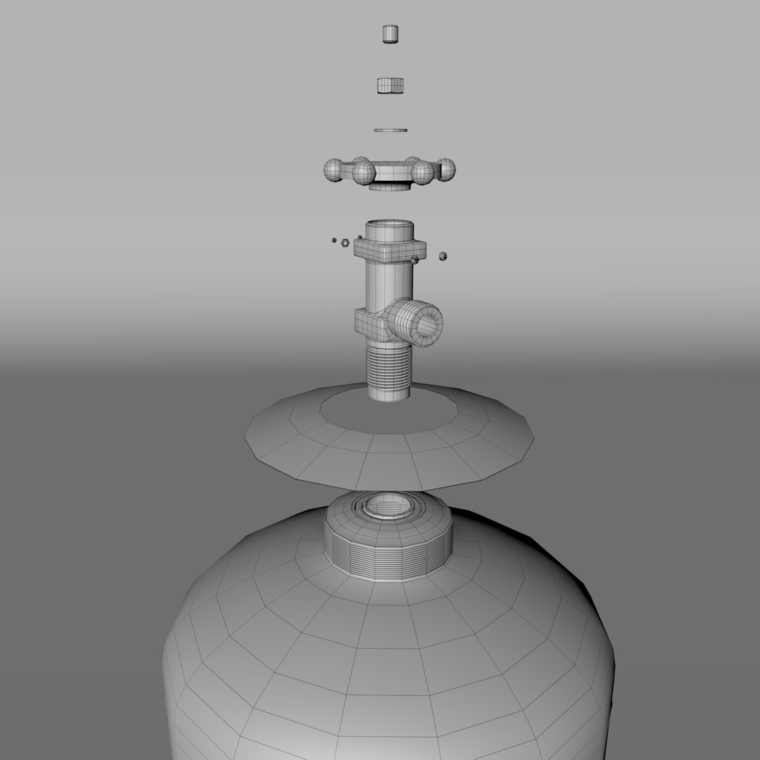 Red Propane Gas Cylinder 3D - TurboSquid 1591205