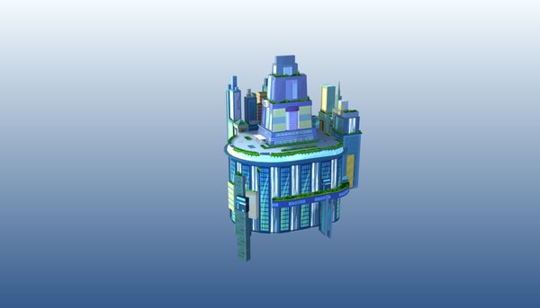 cartoon sci-fi city max