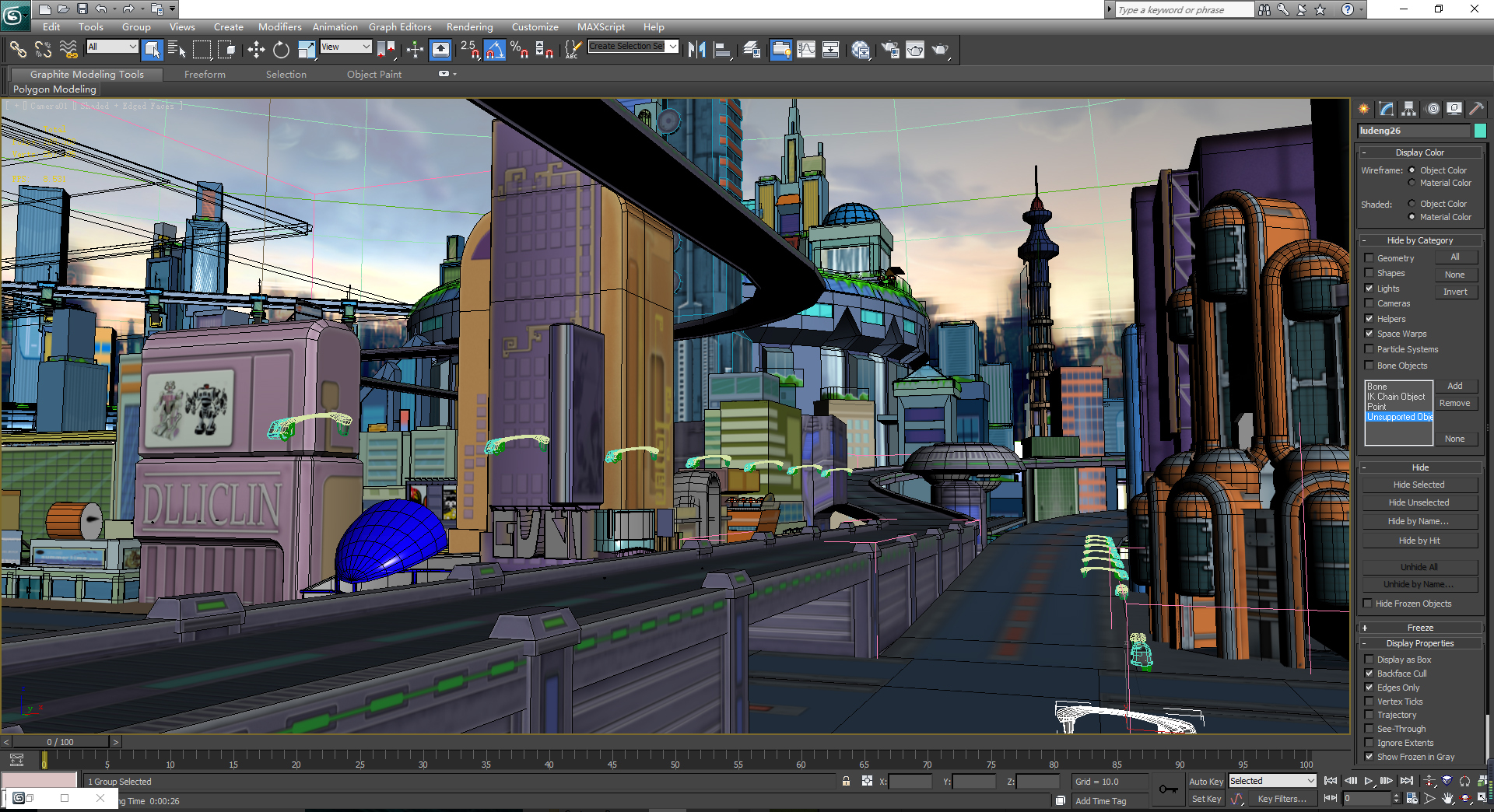 cartoon sci-fi city max
