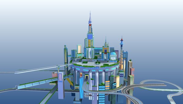cartoon sci-fi city max