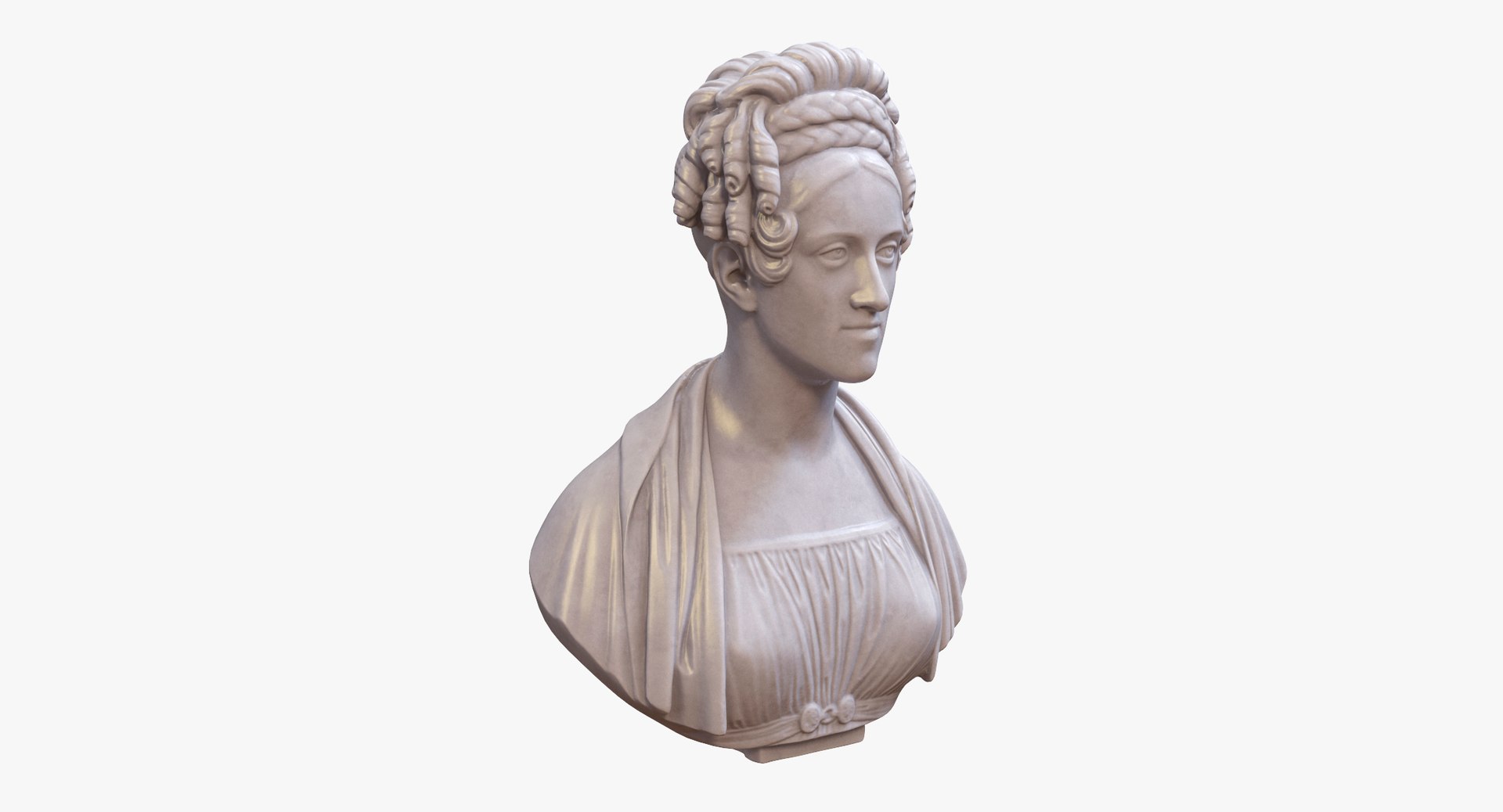 Bust Of Caroline 3D Model - TurboSquid 1768630