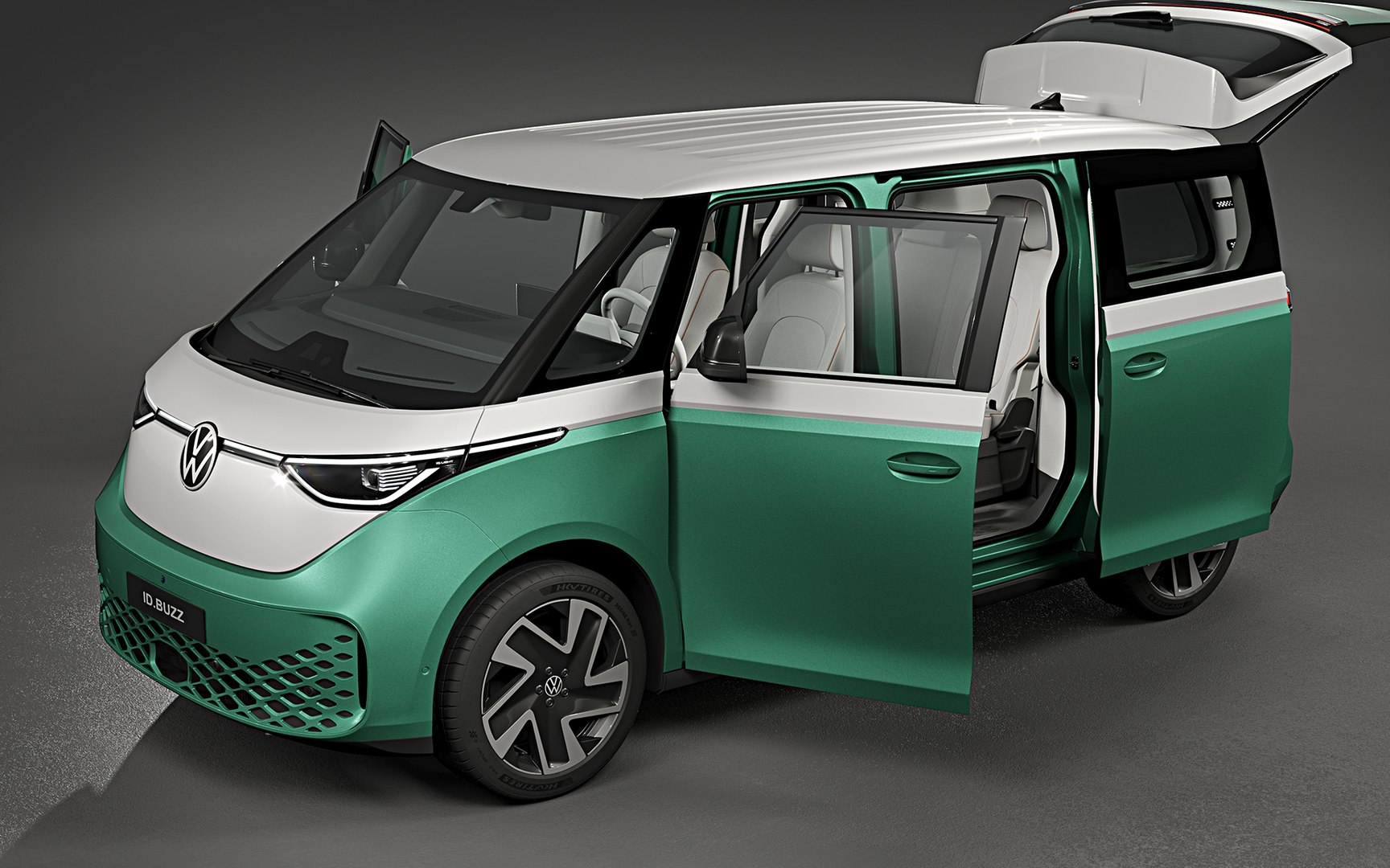 2025 Volkswagen ID Buzz SWB Green Model - TurboSquid 2424649