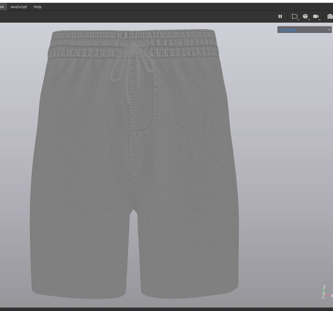 3D Mens Sport Shorts Model - TurboSquid 1832241