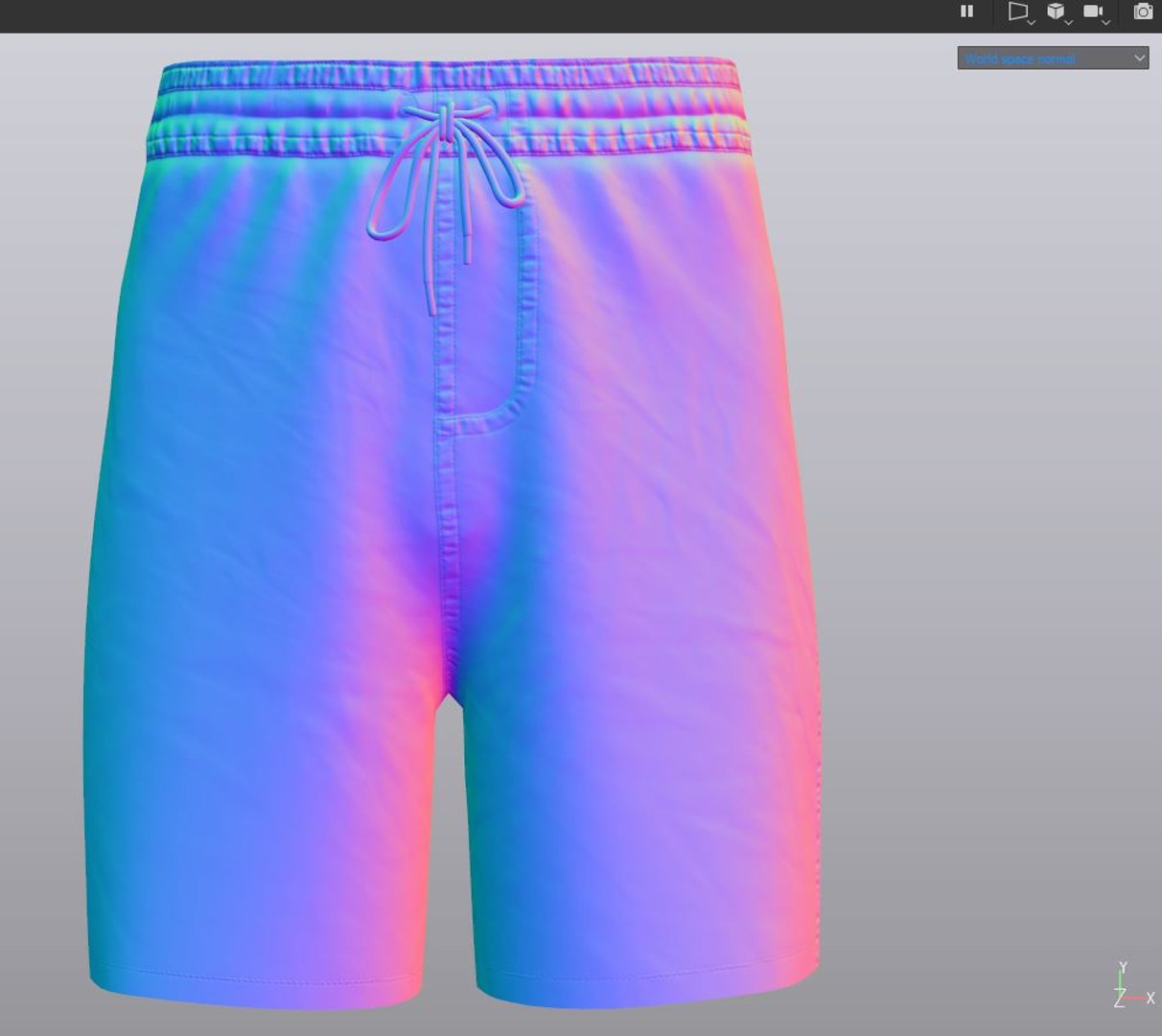 3D Mens Sport Shorts Model - TurboSquid 1832241