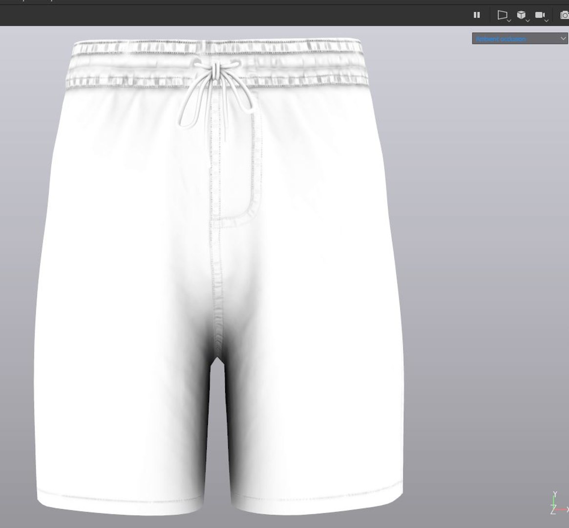 3D Mens Sport Shorts Model - TurboSquid 1832241