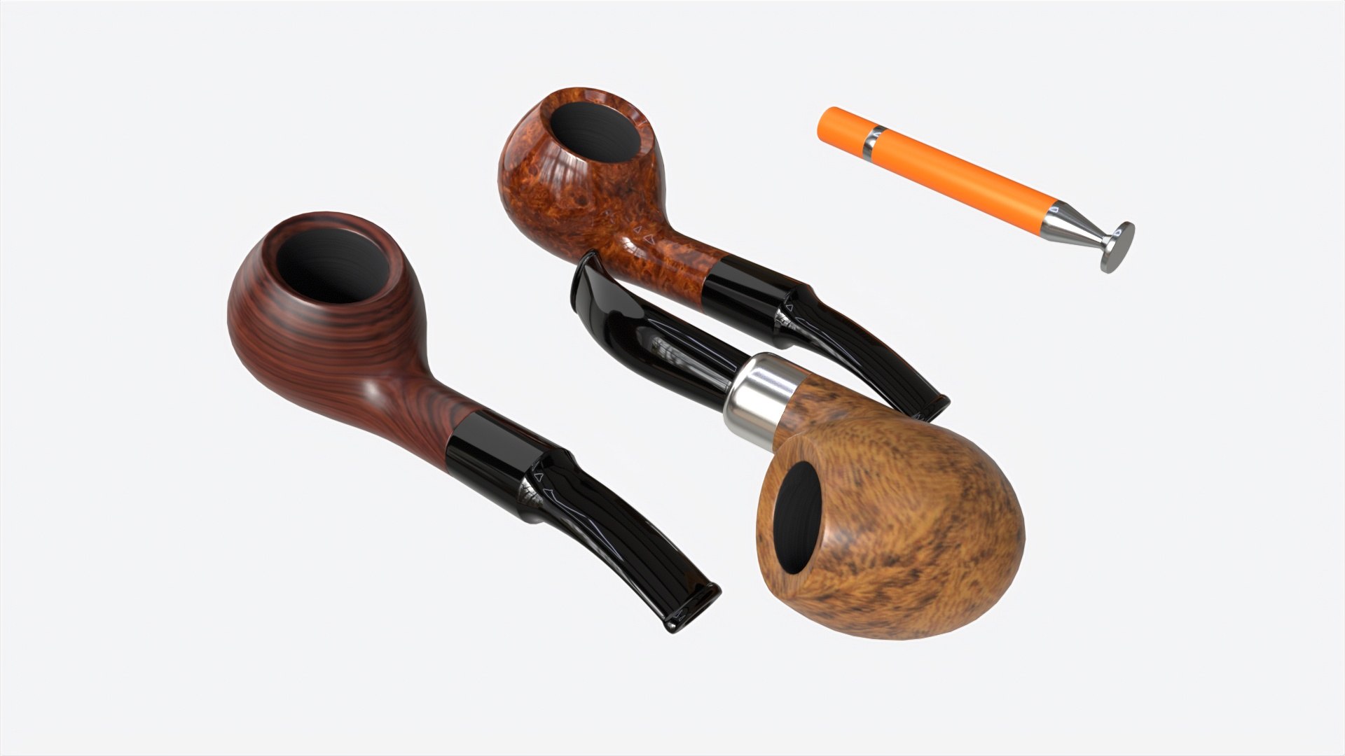 3D Smoking Pipe Travel Bag Leather Unfolded Model - TurboSquid 2073840