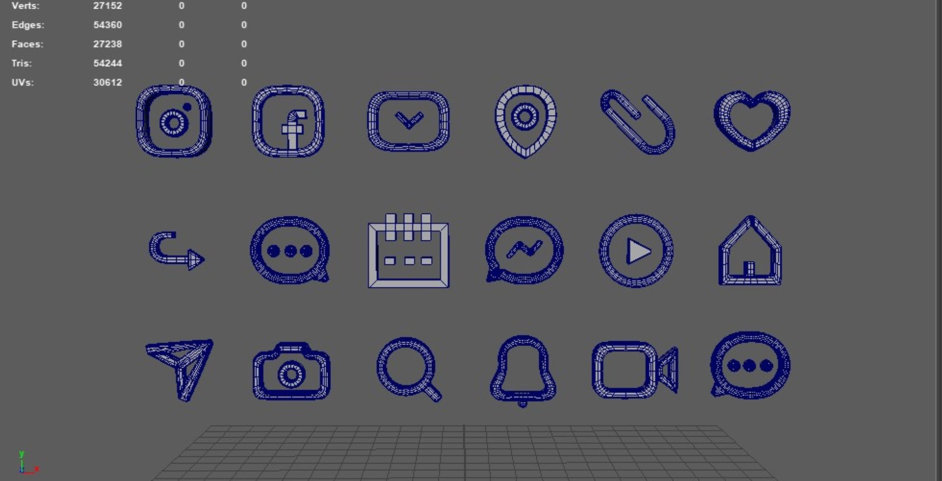 Icons 3D Model Model - TurboSquid 2341361