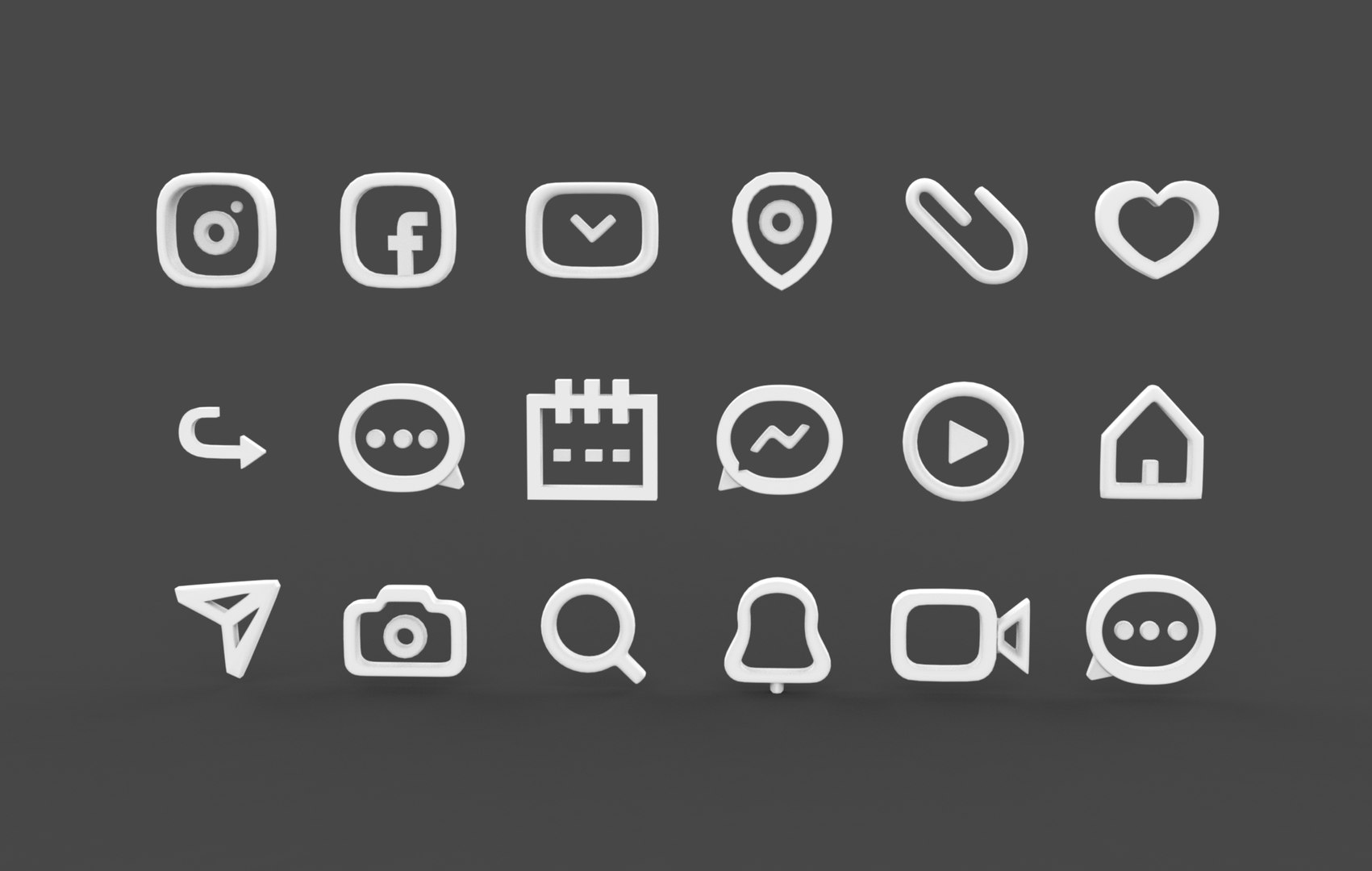 Icons 3D Model Model - TurboSquid 2341361