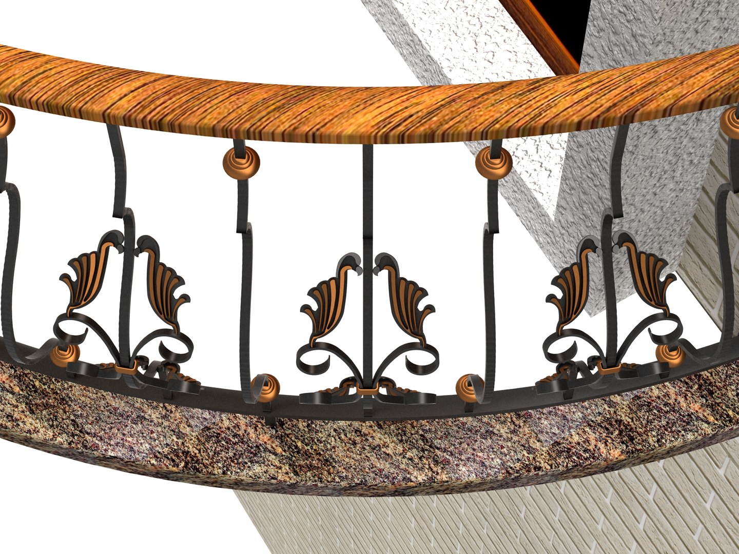 3d 3ds Balcony Balcon