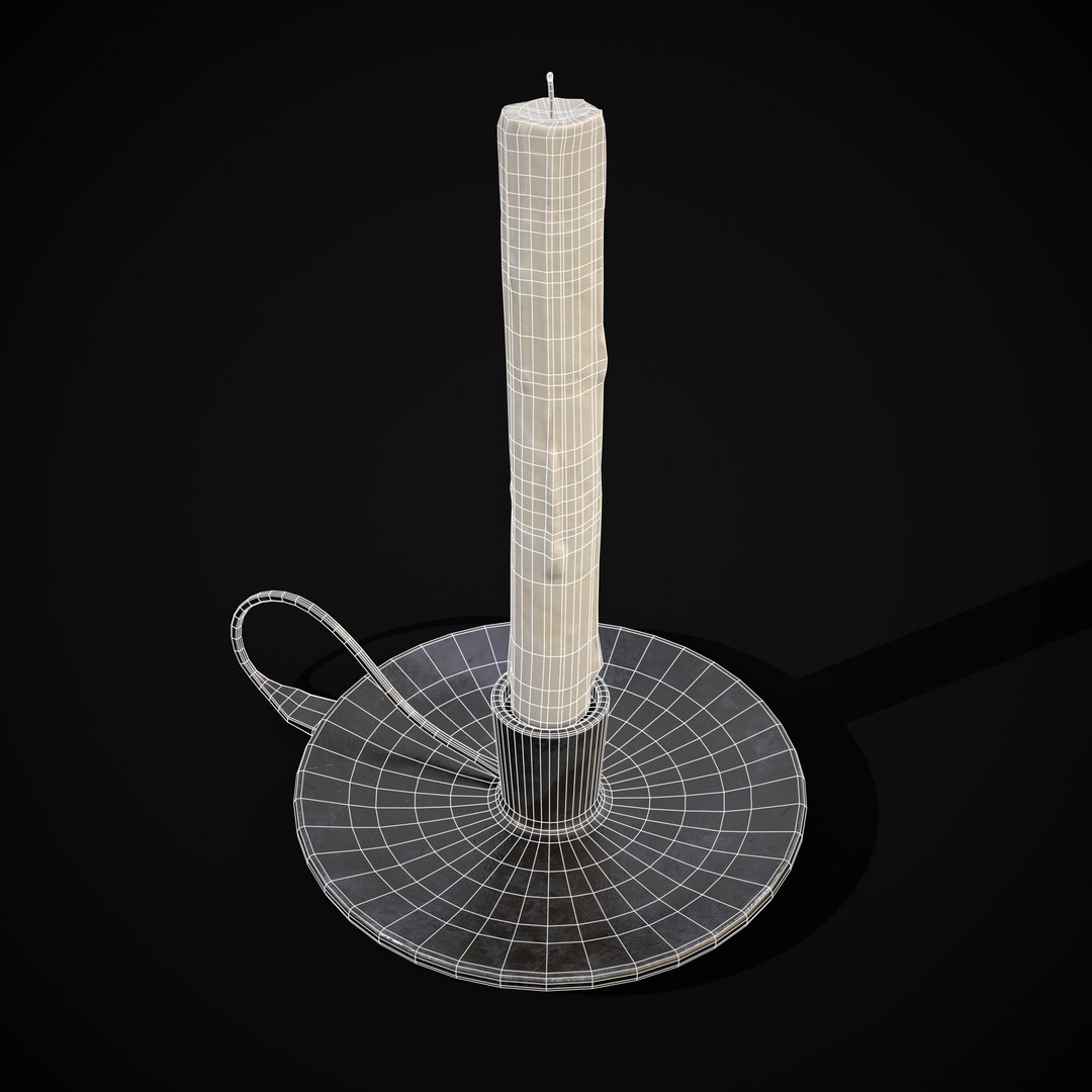 3D Tall Iron Chamberstick - TurboSquid 2097344