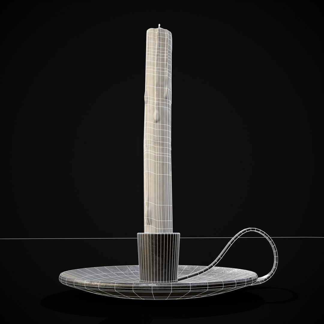 3D Tall Iron Chamberstick - TurboSquid 2097344