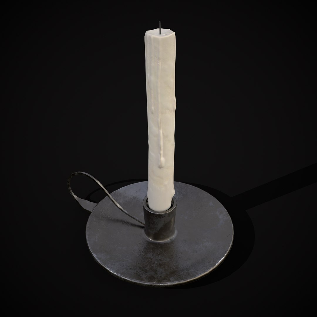 3D Tall Iron Chamberstick - TurboSquid 2097344