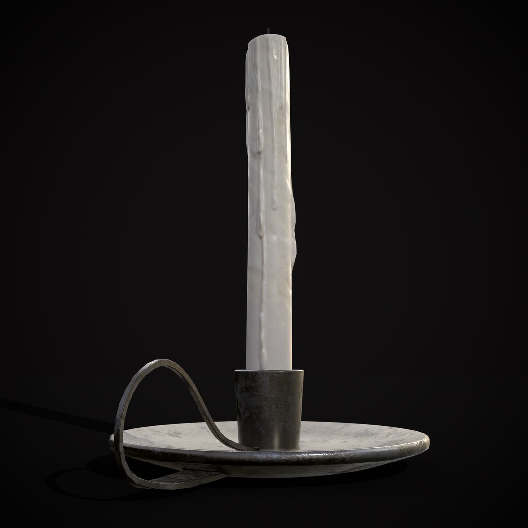 3D Tall Iron Chamberstick - TurboSquid 2097344