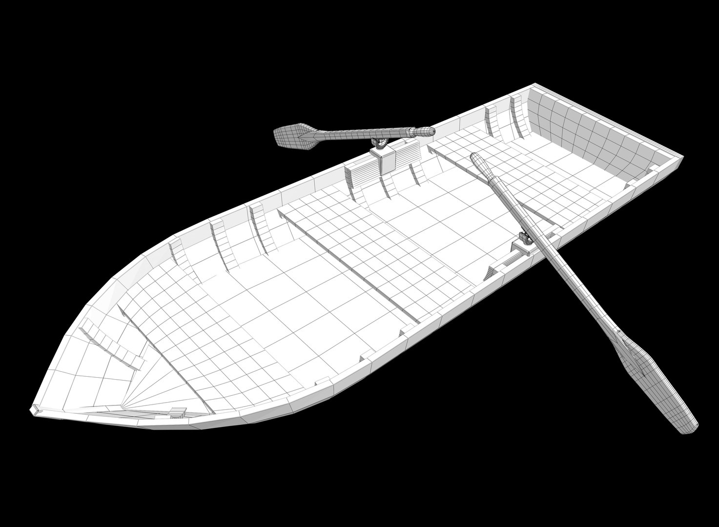3d Row Boat Model