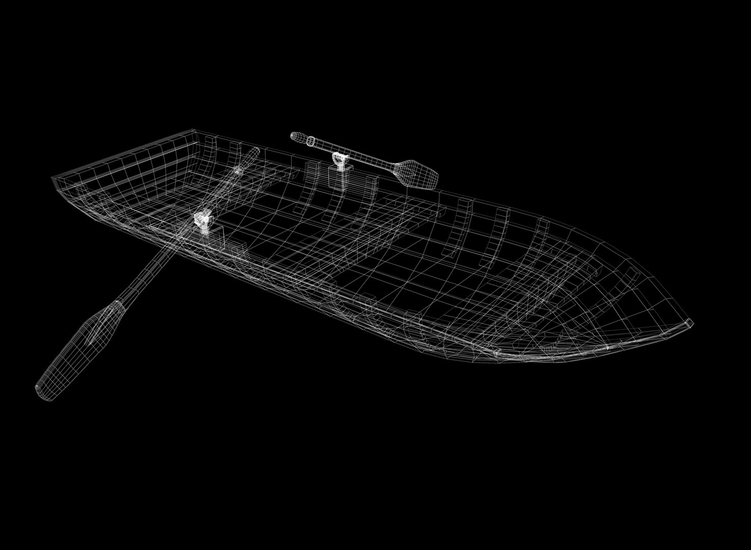 3d Row Boat Model