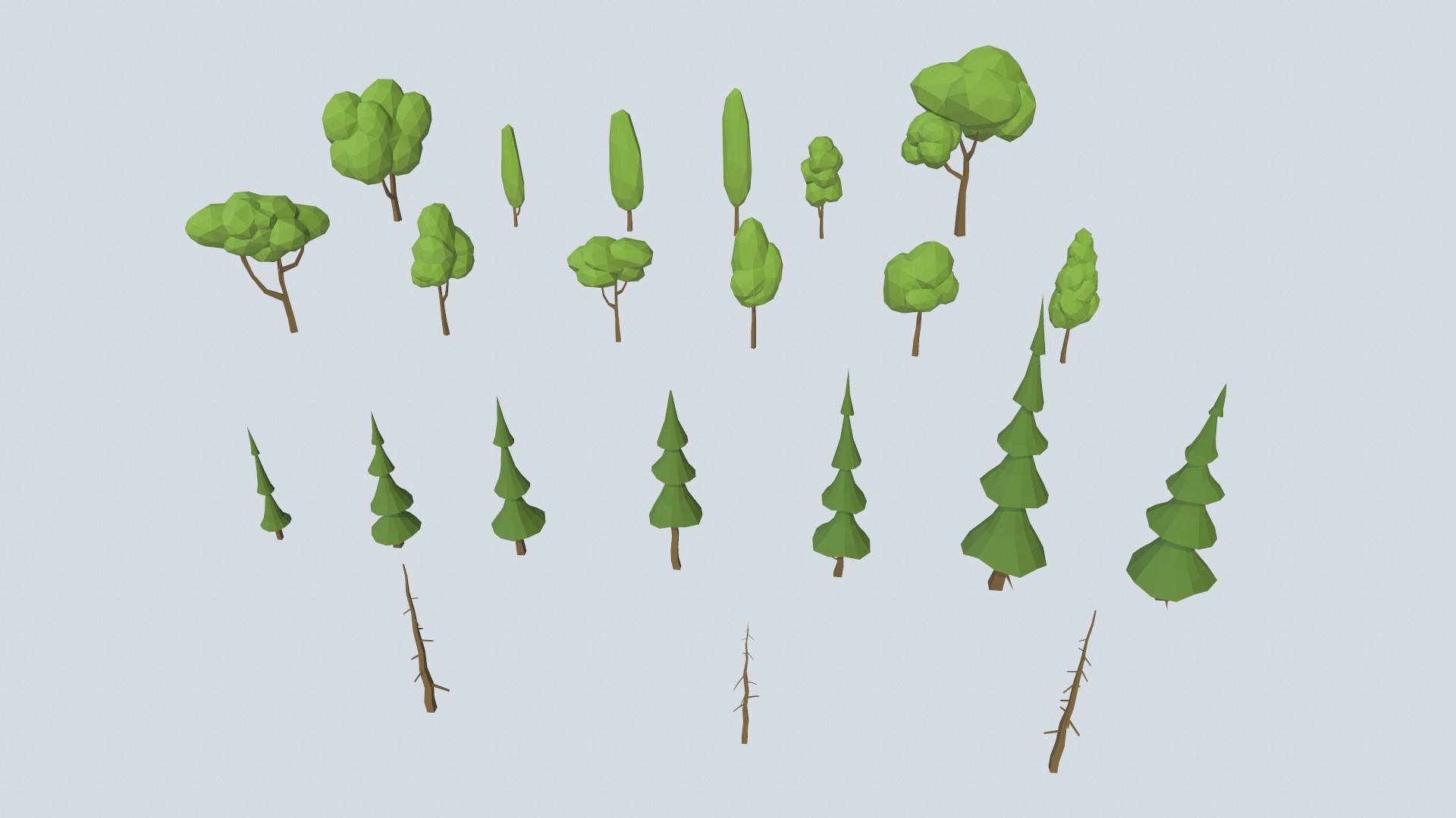 Low Poly Trees Model - TurboSquid 1721457