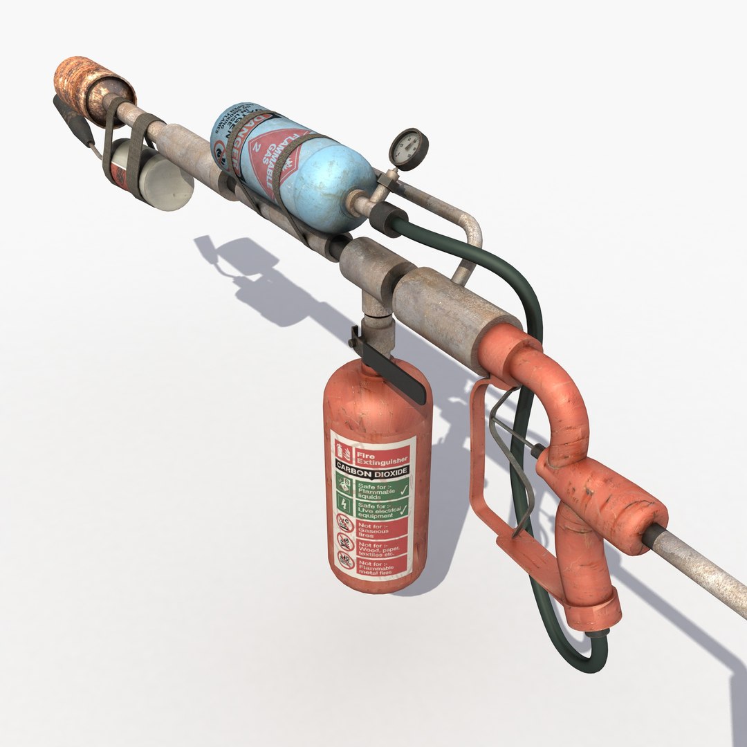 3d Flamethrower Modeled Games Model